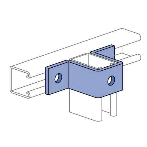 Unistrut P5547 - 3 Hole, "U" Shape Fitting, Use with P5500