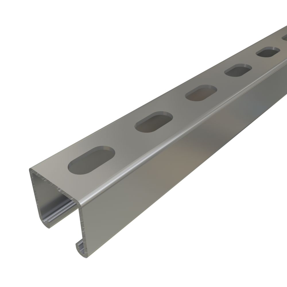 P1000T - 1-5/8" x 1-5/8", 12 Gauge, Metal Framing Channel Strut, Slotted