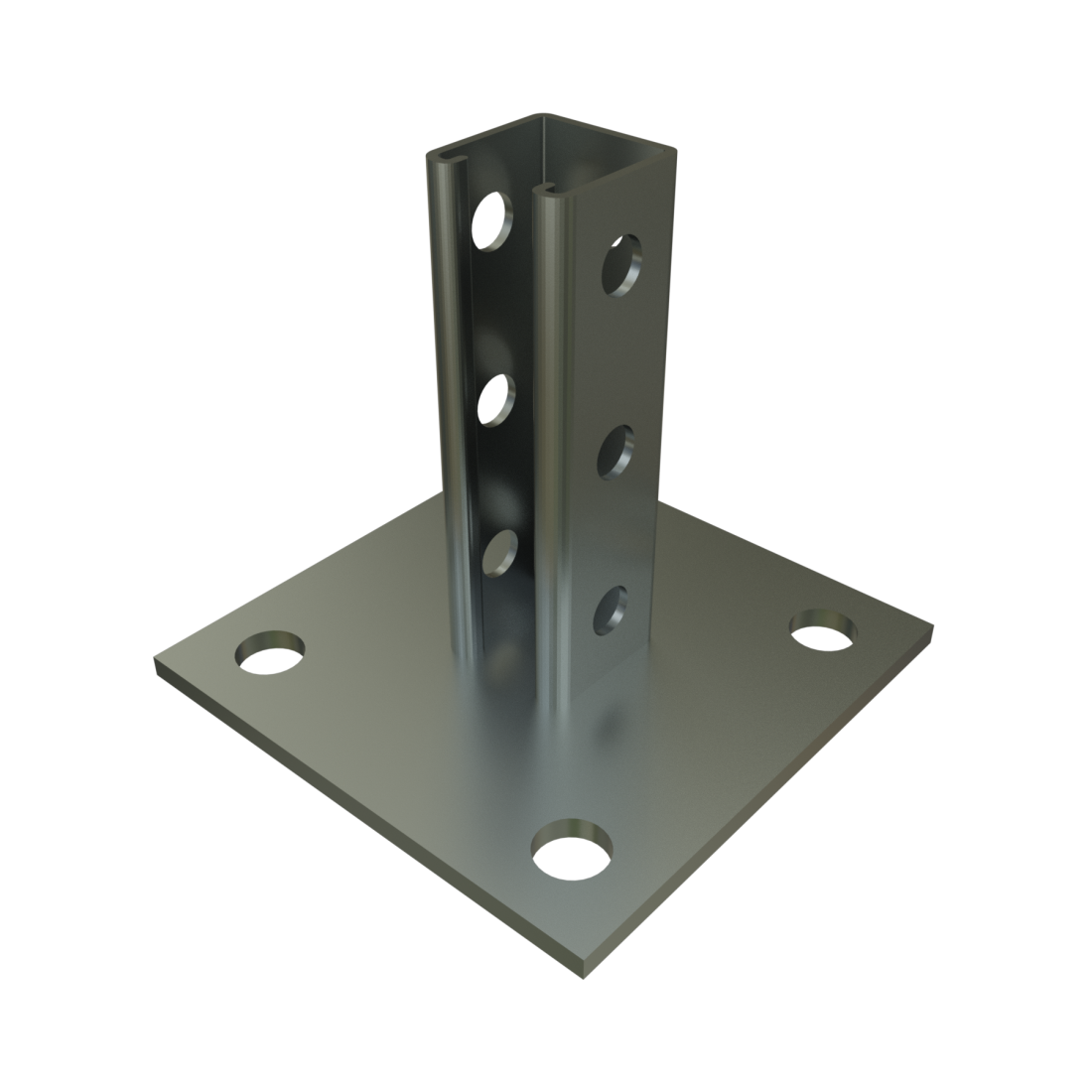 Aluminum Post Base Mount Surface Mount Base Flat Concrete For 1 3/4"
