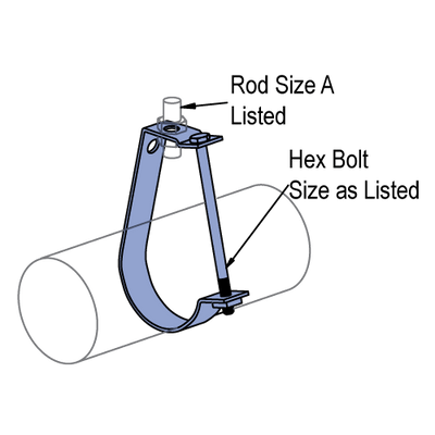 Unistrut J1212 - J-HANGER (1-5/8" SERIES) - 1-1/4" PIPE SIZE