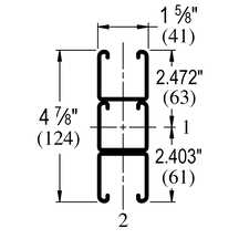 Unistrut P1001-3 1-5/8" x 4 7/8", 12 Gauge, Metal Framing Strut, Tripl