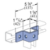 Unistrut P1047 - 5 Hole, "U" Shape Fitting