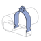 P1121 - 4" Pipe and Rigid Steel Conduit Clamp (1-5/8" Series)