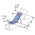 Unistrut P1546 - 45 DEG. - 2 HOLE, ANGULAR FITTING (1-5/8" SERIES)