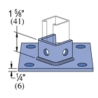 Unistrut P2072 & P2072 SQ - Post Base (1-5/8" Series)