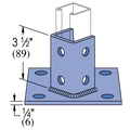 Unistrut P2072A & P2072A SQ - Post Base (1-5/8" Series)