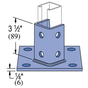 Unistrut P2072A & P2072A SQ - Post Base (1-5/8" Series)