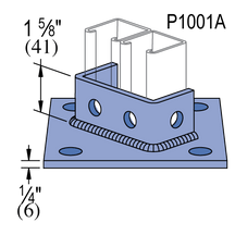 Unistrut P2073 & P2073 SQ - Post Base (1-5/8" Series)