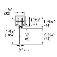 Unistrut P2751 -4 Wheel Loop Trolley