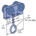 Unistrut P2751 -4 Wheel Loop Trolley