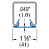 Unistrut P3184 - 1-5/8" x .040" Closure Strip