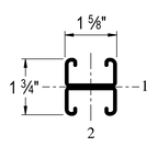 Unistrut P3301 - 1-5/8" x 1 3/4", 12 Gauge, Back-to-Back Metal Framing