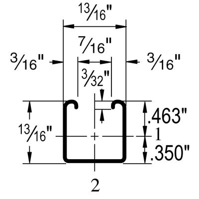 P6000 - 13/16" x 13/16", 19 Gauge Channel