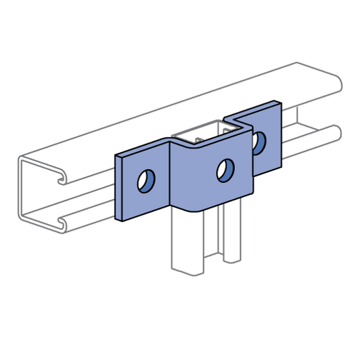 Unistrut P7047 - 3-Hole, "U" Shape Fitting (13/16" Series)
