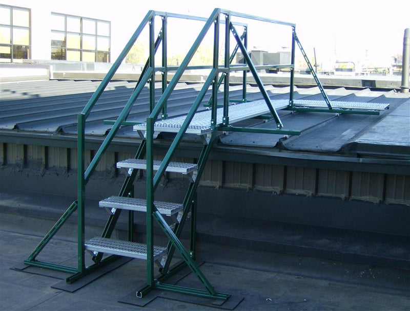 ROOFTOP WALKWAYS, WORK PLATFORMS, AND CROSSOVER PLATFORM SYSTEMS